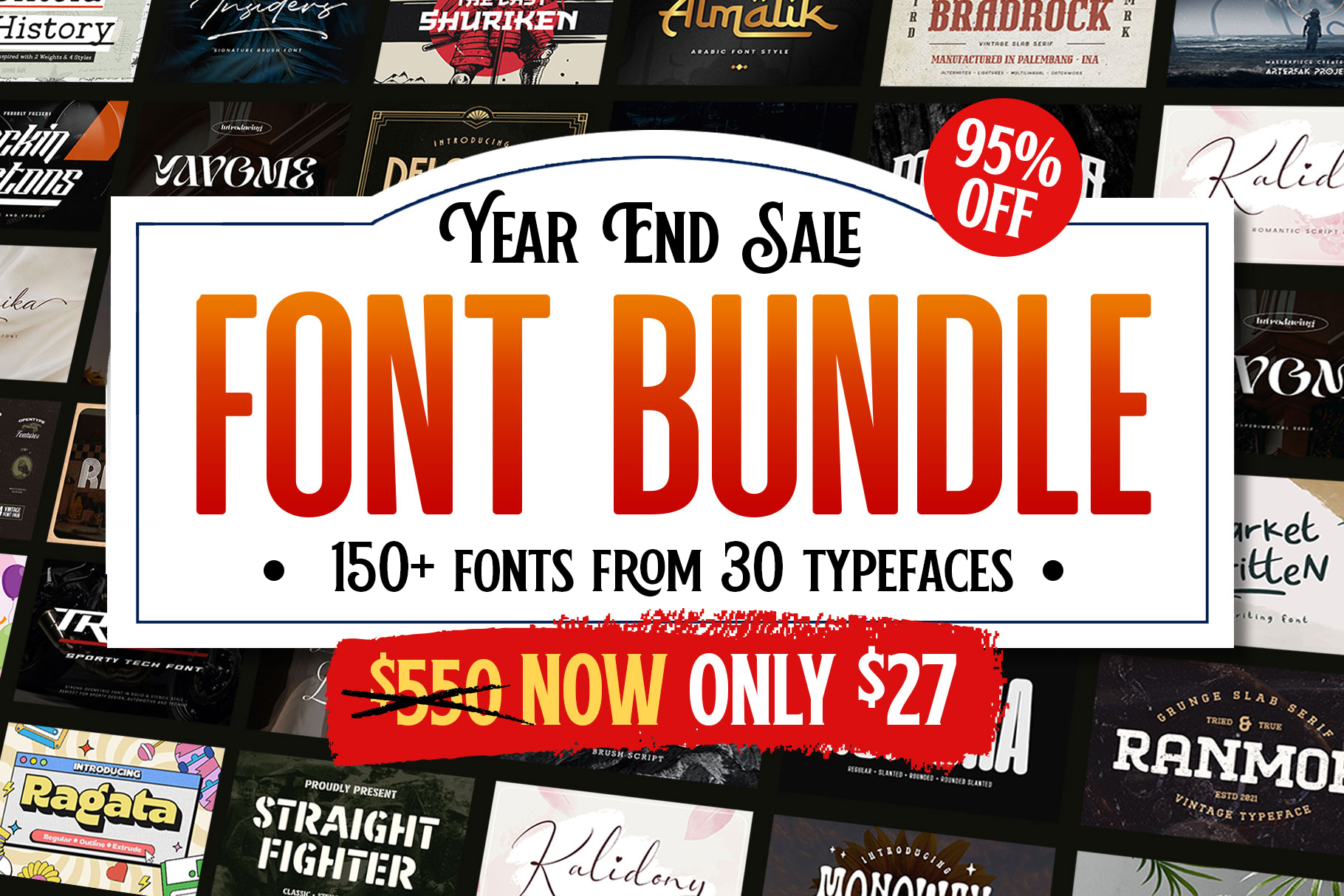 SALE! - Font Bundle 2024 - Arterfak Project